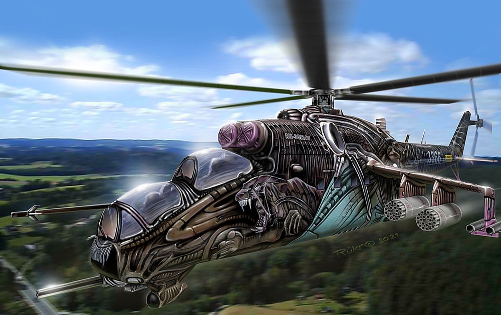 Mi 35/24V Alien Tiger 2 - Alienspapercraft 3